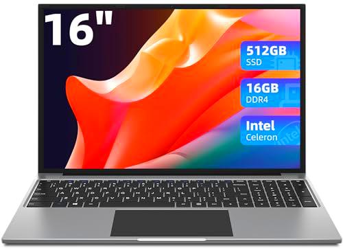 JUMPER Ordenador Portatil, 16 Pulgadas FHD HD PC Portatil ...